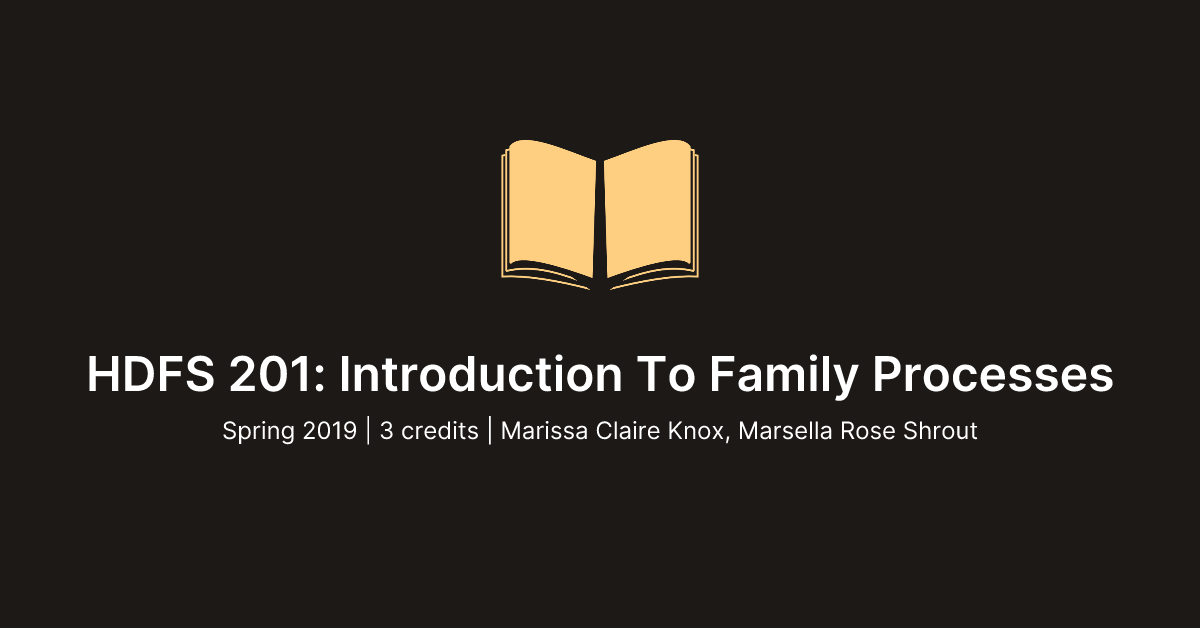 HDFS 201: Introduction To Family Processes