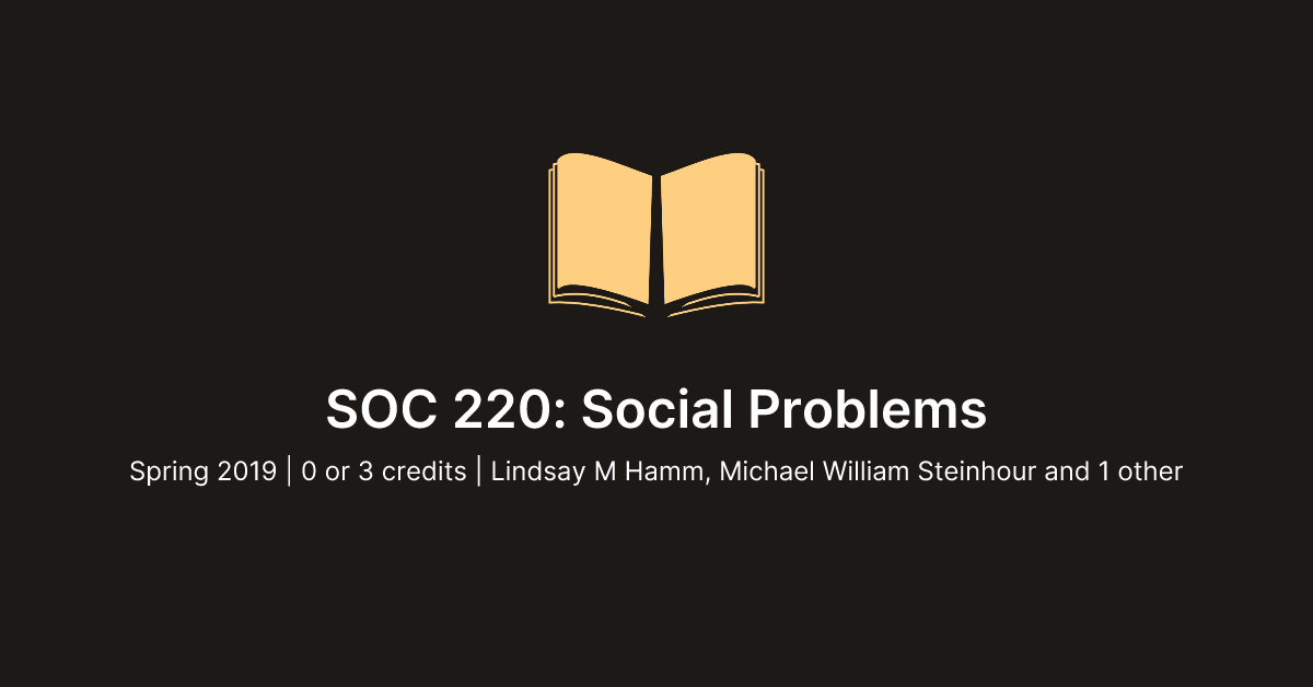SOC 220: Social Problems