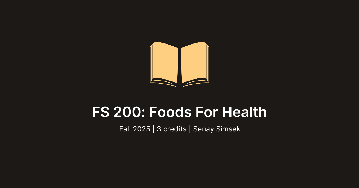 FS 200: Foods For Health