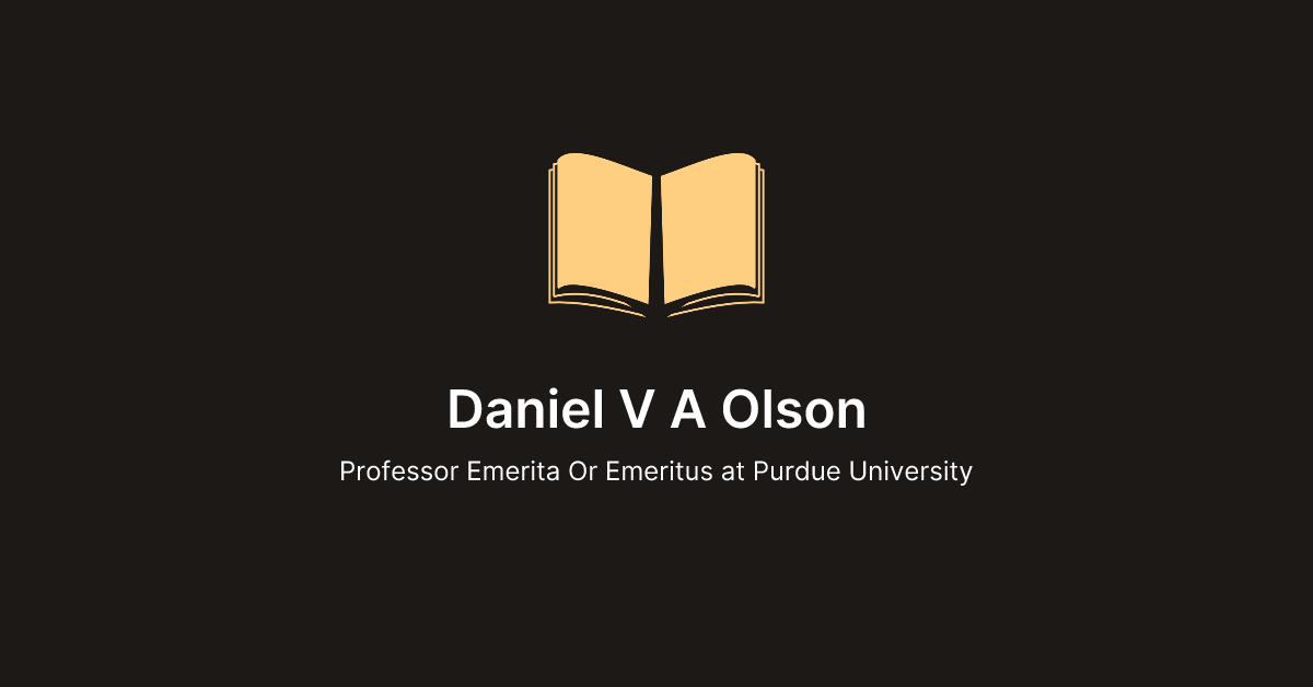Daniel V A Olson