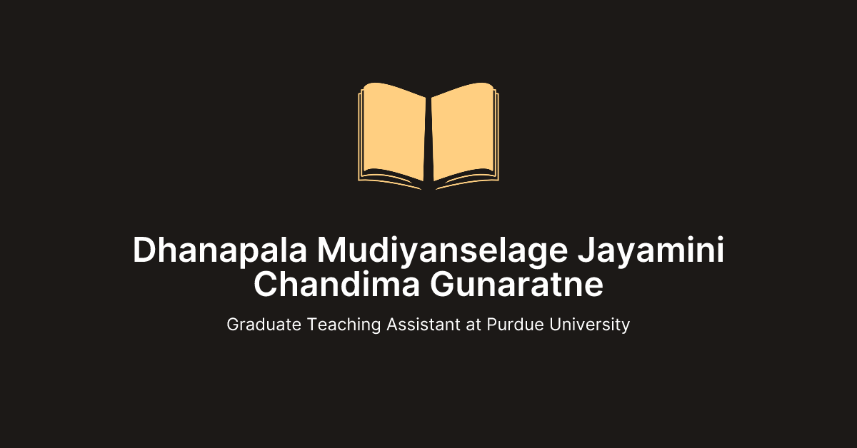 Dhanapala Mudiyanselage Jayamini Chandima Gunaratne