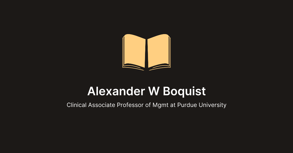 Alexander W Boquist