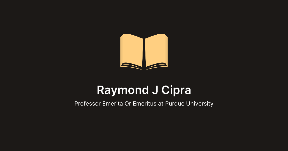 Raymond J Cipra