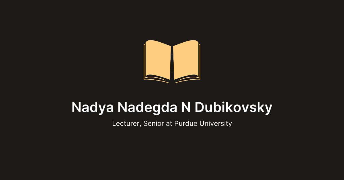 Nadya Nadegda N Dubikovsky