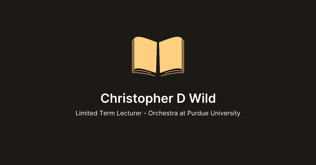 Christopher D Wild