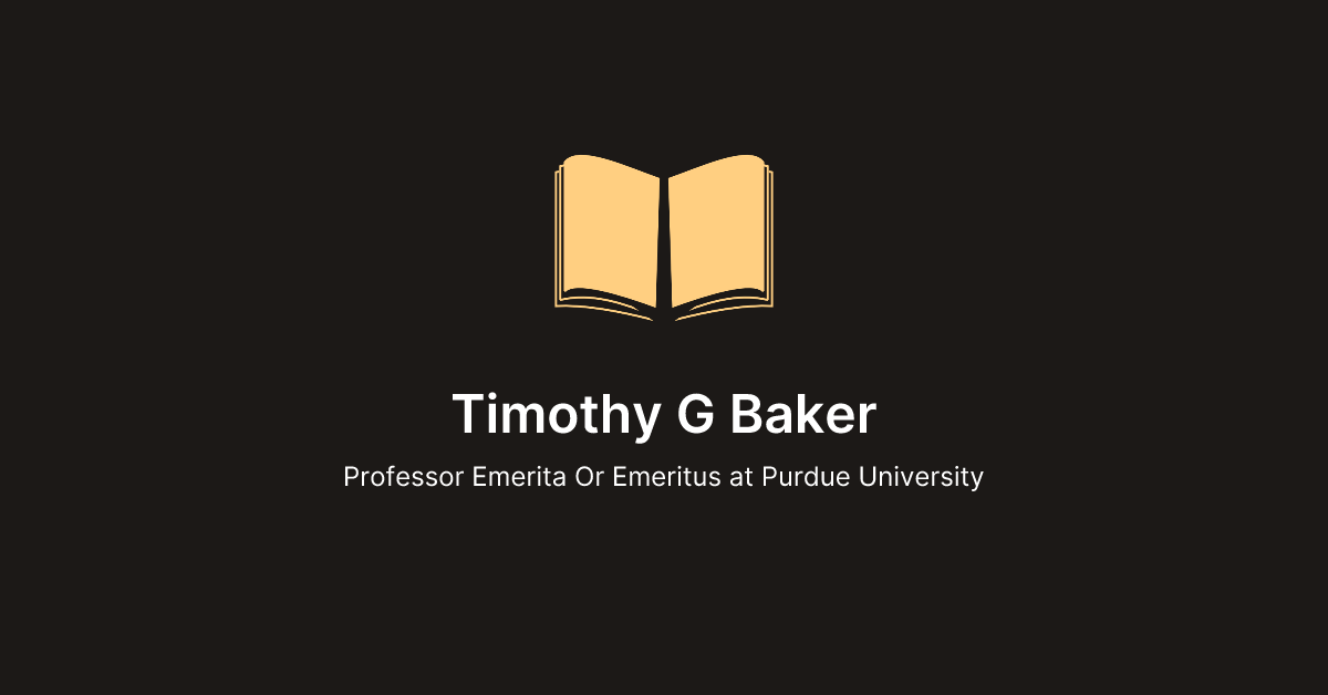 Timothy G Baker